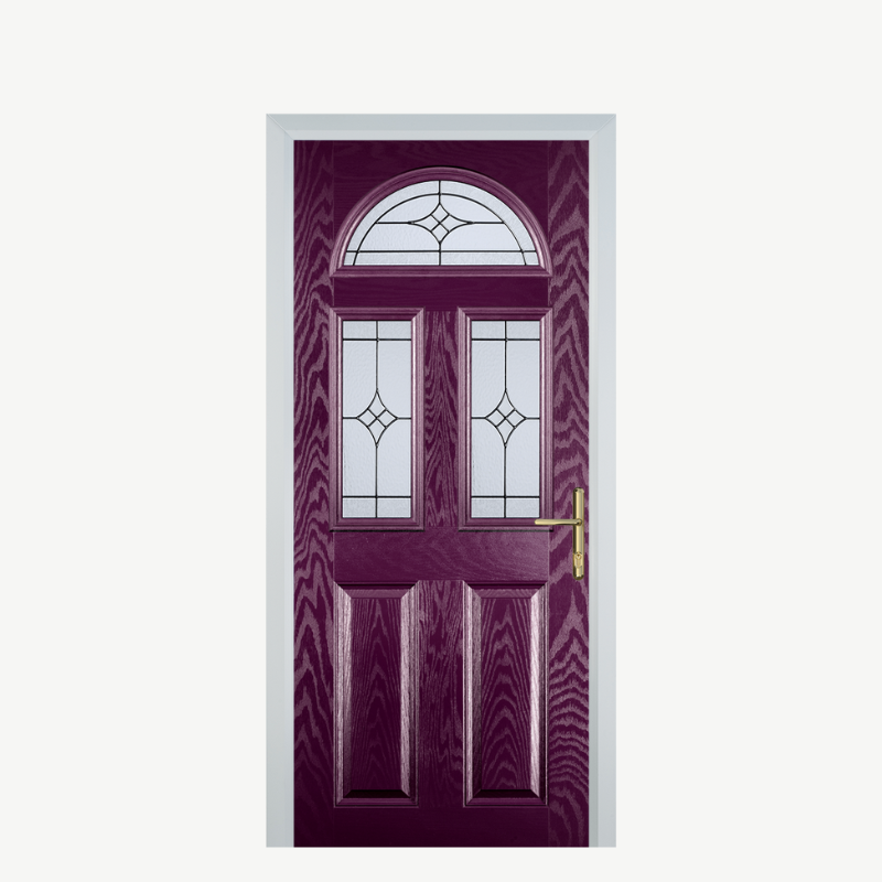 Door G 2 Panel 1 Arch Purple Violet Zinc Art Elegance – UK Composite Doors
