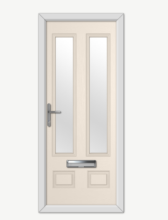 Aston Glazed 2 Cream Composite Door - Build Your Own Door