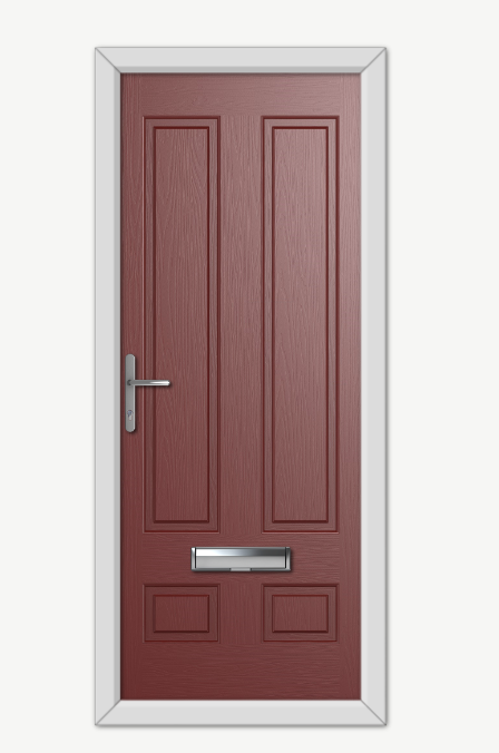Aston Solid Red Composite Door - Build Your Own Door