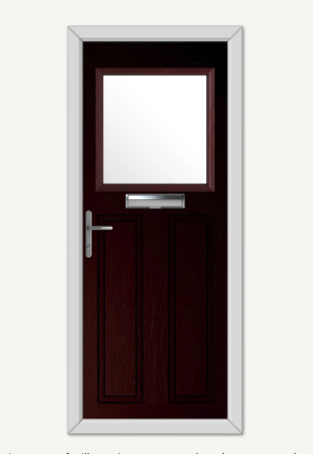Axwell Burgundy Composite Door - Build Your Own Door