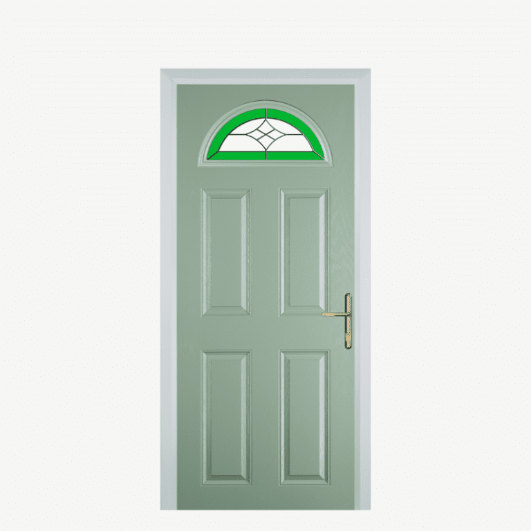 Door D 4 Panel 1 Arch Chartwell Green Crystal Harmony Green