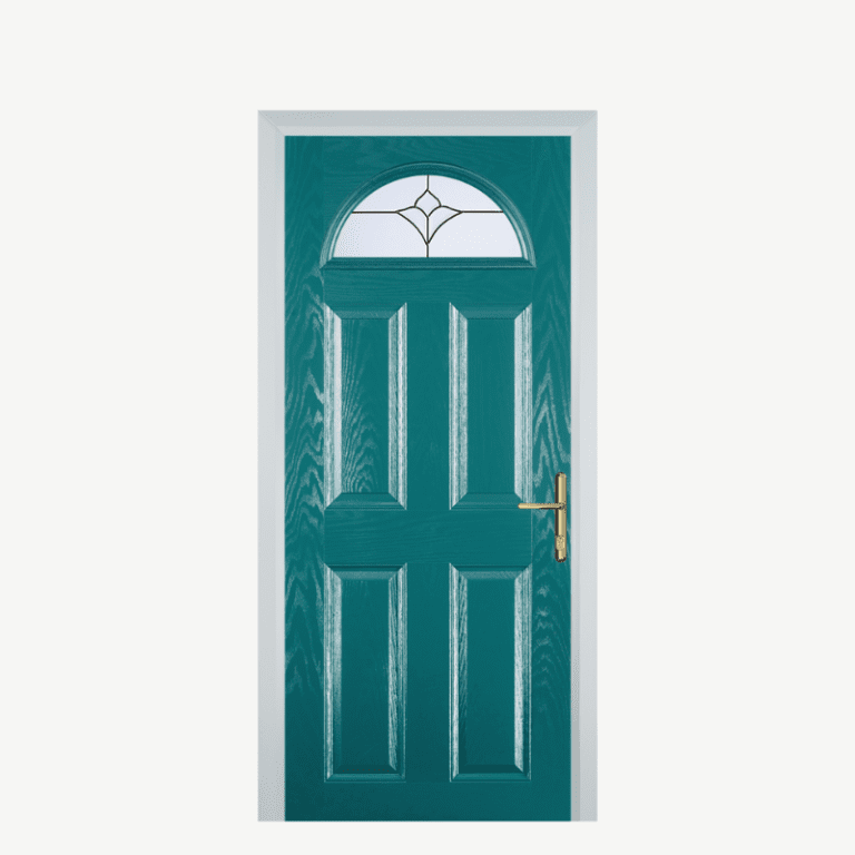 Door D 4 Panel 1 Arch Turquoise Blue Crystal Tulip Arch