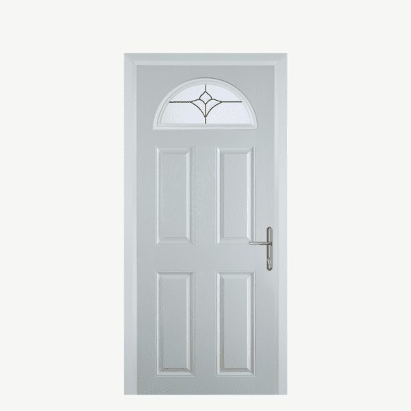 Door D 4 Panel 1 Arch White Crystal Tulip Arch