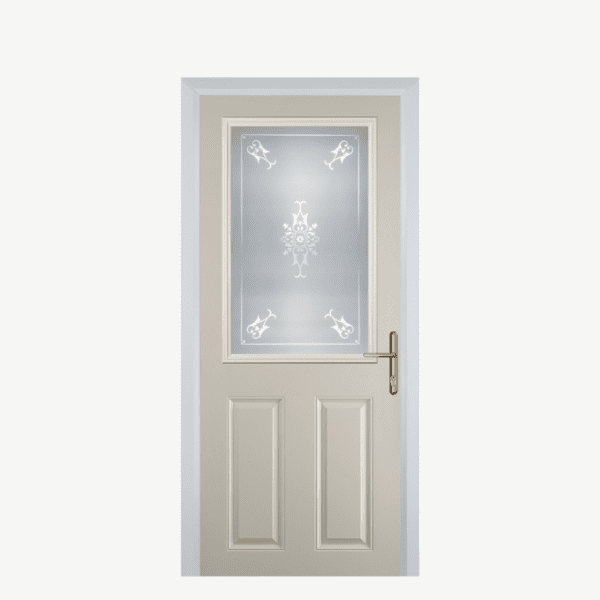 Door F 2 Panel 1 Square Cream Straxton