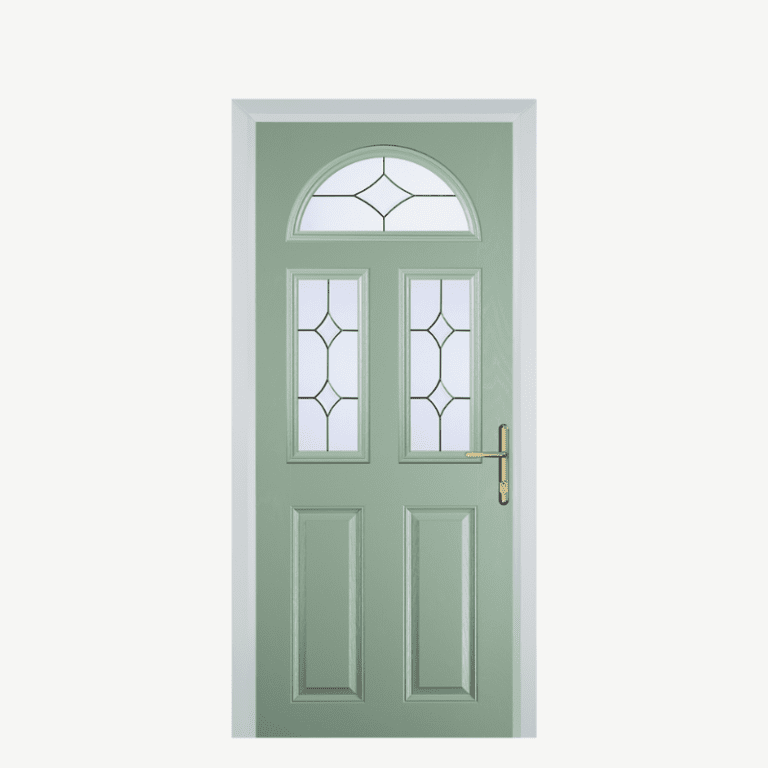 Door G 2 Panel 1 Arch Chartwell Green Crystal Diamond