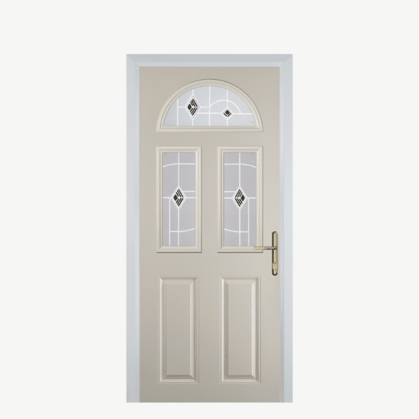 Door G 2 Panel 1 Arch Cream Murano Black