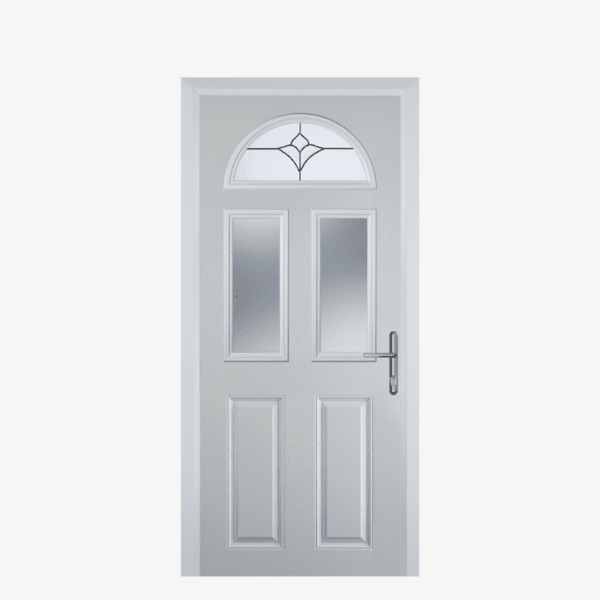 Door G 2 Panel 1 Arch White Crystal Tulip Arch